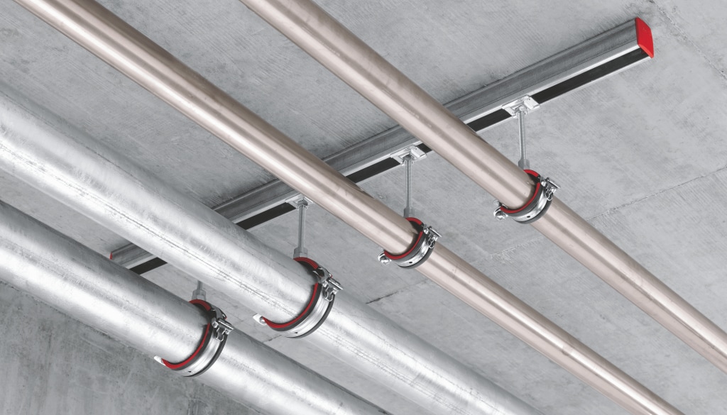 Mocowanie rur do sufitów i ścian - Hilti Polska